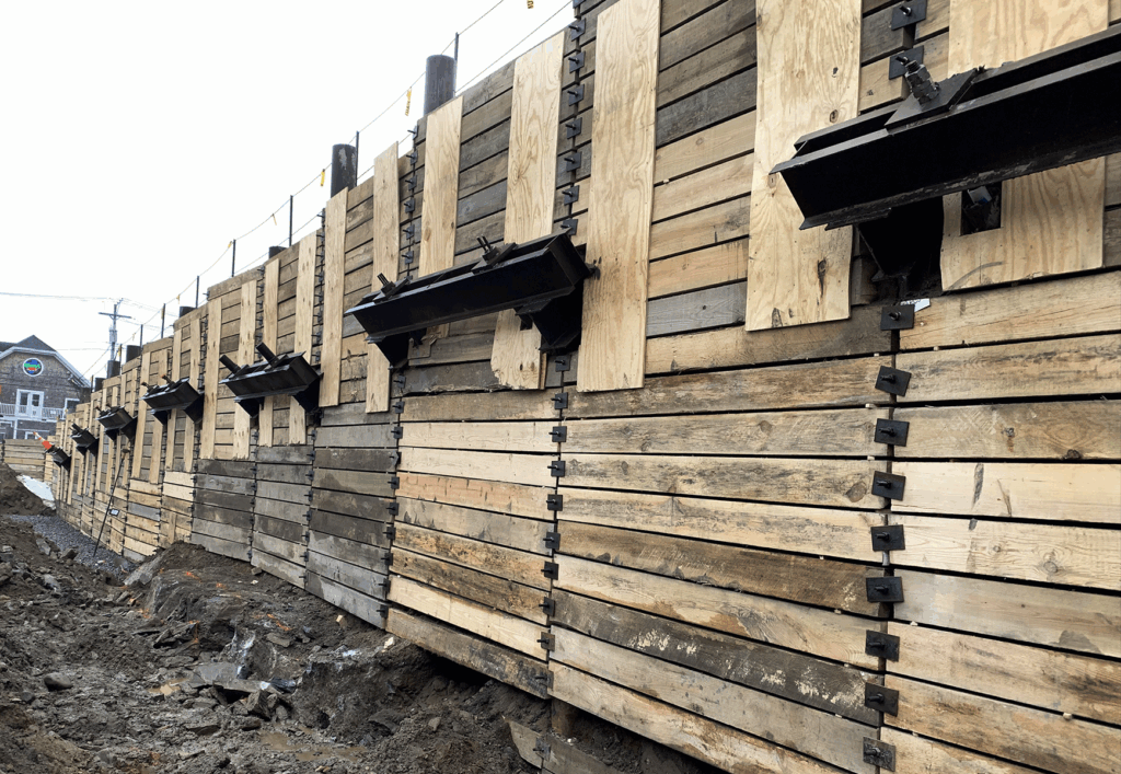 Soldier Pile and Lagging Walls - Helical Drilling